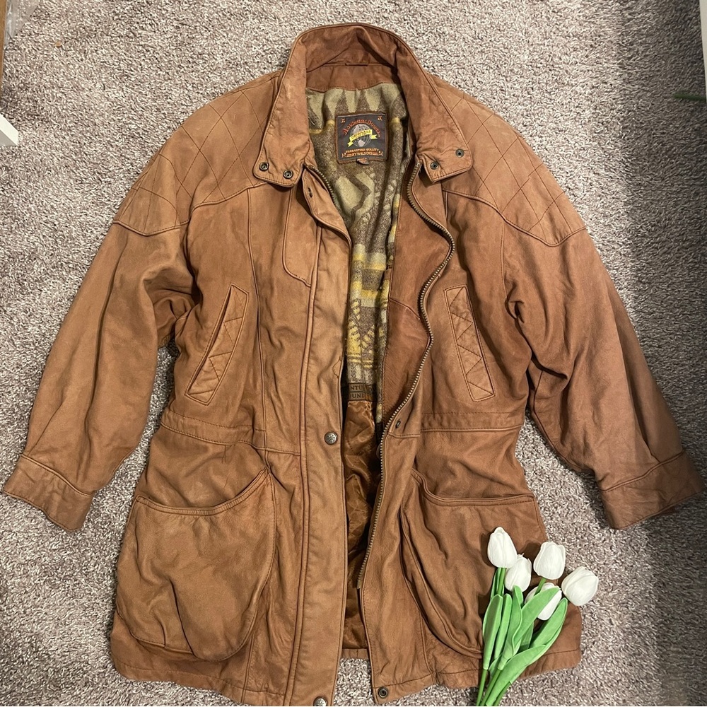 Wilsons Adventure Bound Leather Women Jacket Size L V… - Gem